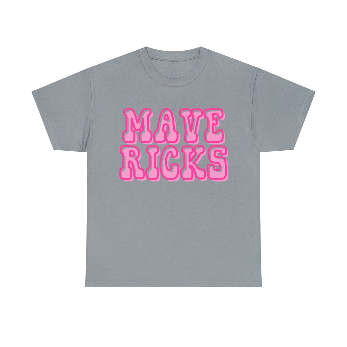 Mavericks RETRO Letters Pink Out Football Fall Gildan Tee | Game Day ...