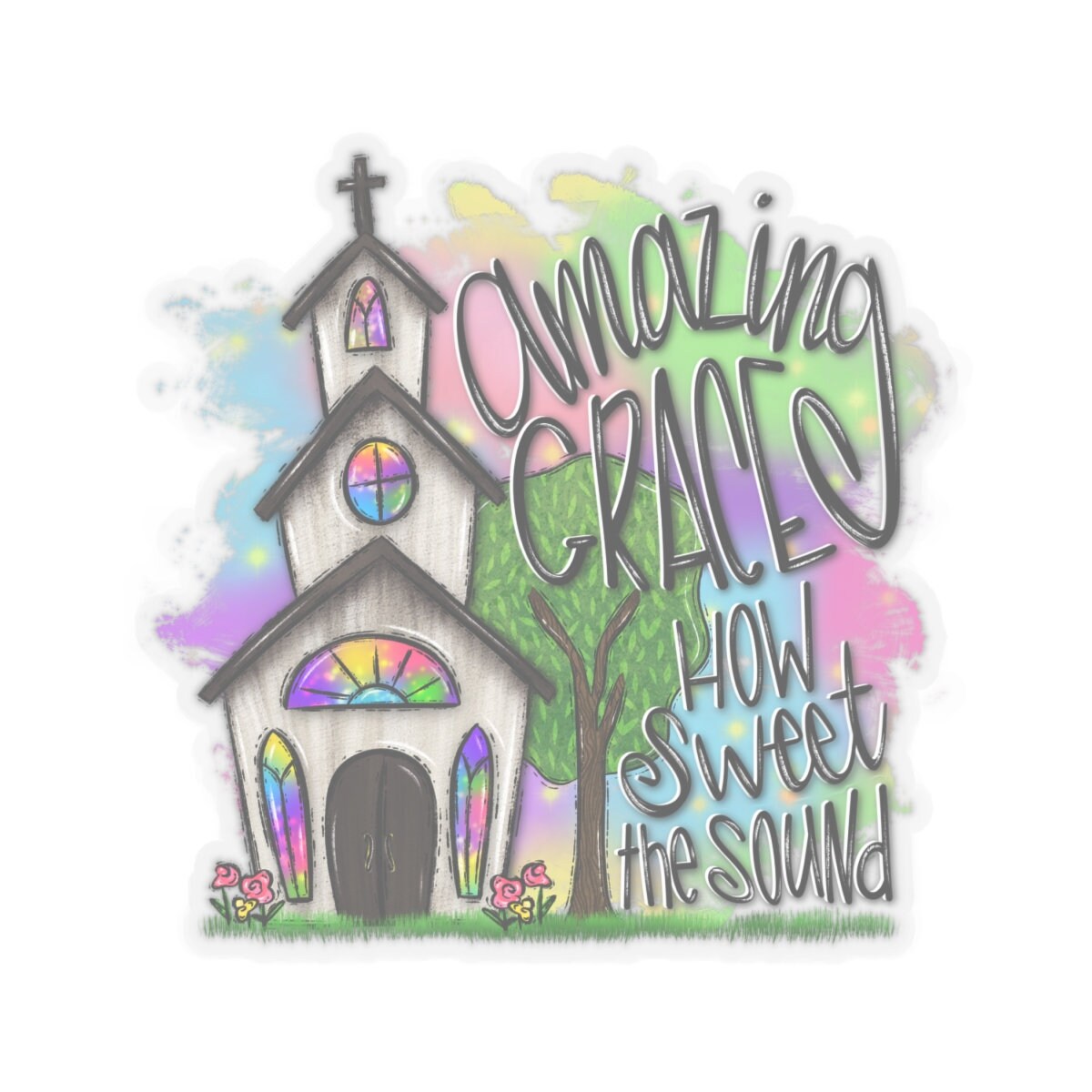 Amazing Grace Sticker Bible Sticker Church Sticker Christian Sticker 4 ...