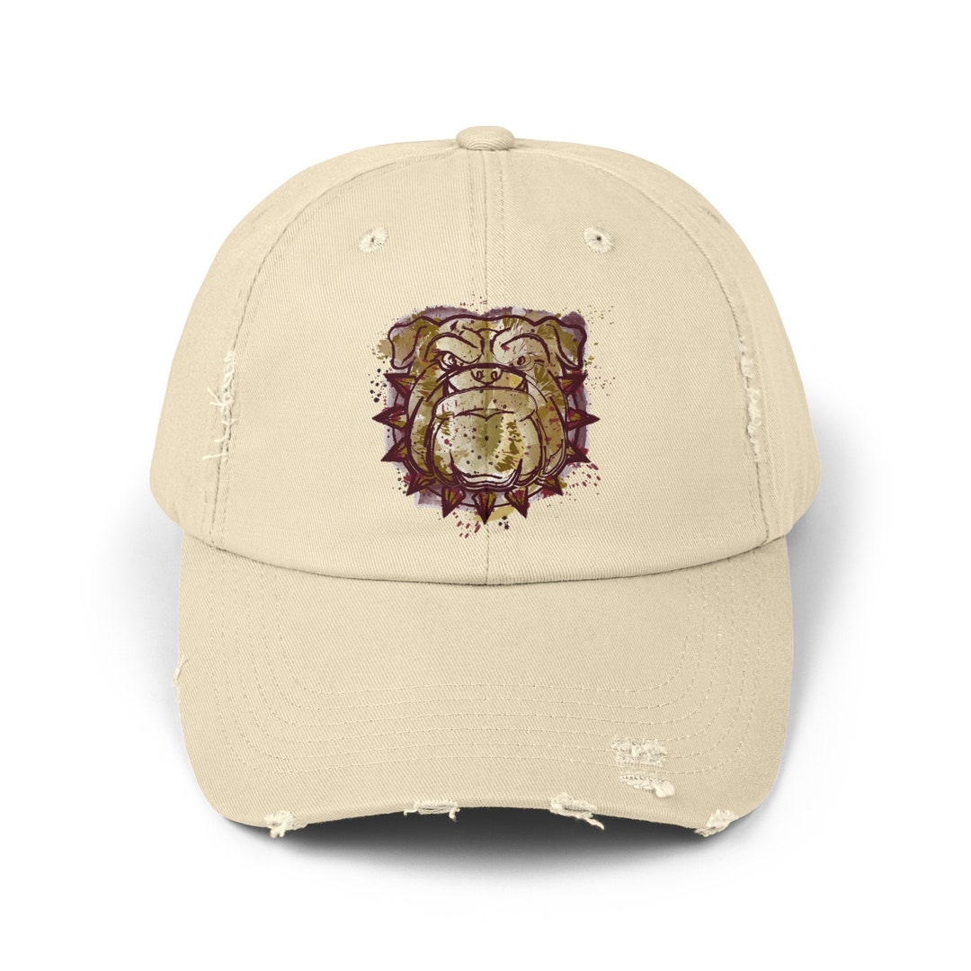 Bulldog Mascot Unisex Distressed Cap Bulldog Baseball Cap - Etsy