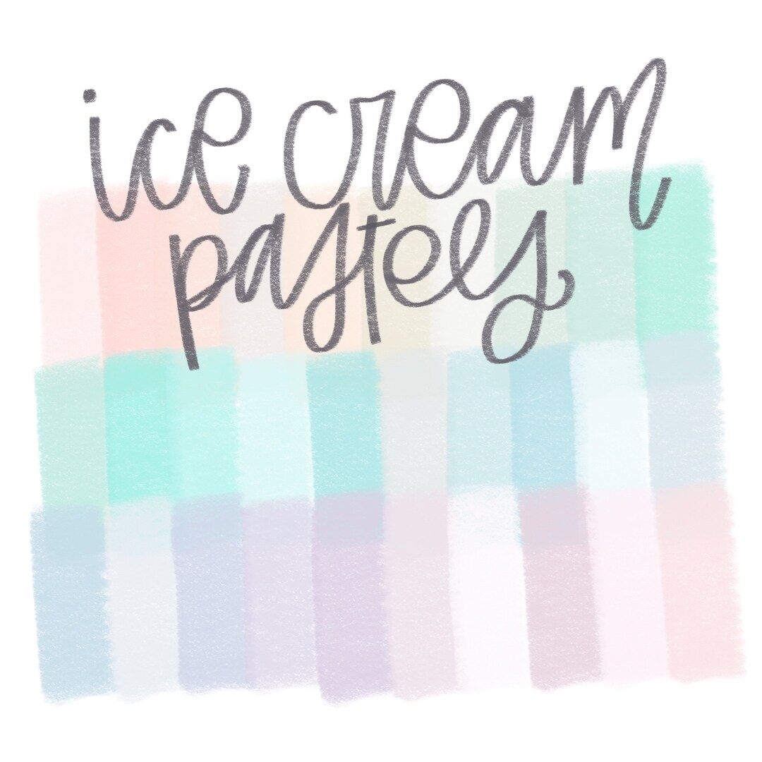 Ice Cream Pastels Color Palette for Procreate - Etsy