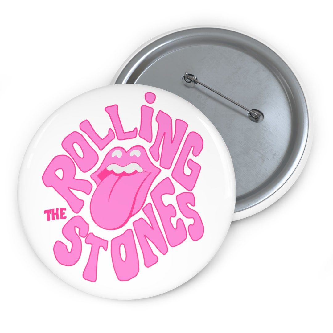 Rolling Stones Pink Custom Pin Button | Concert Wear | Music Festival ...