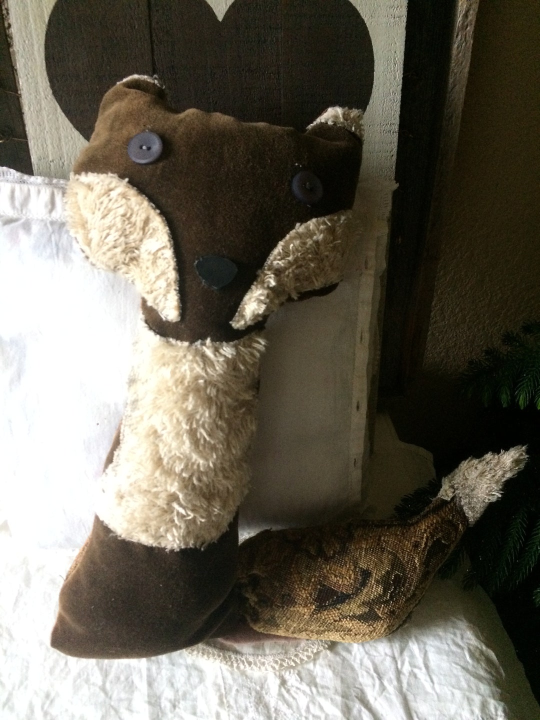 The Foxy Gentleman Handmade Plush Fox Pillow - Etsy