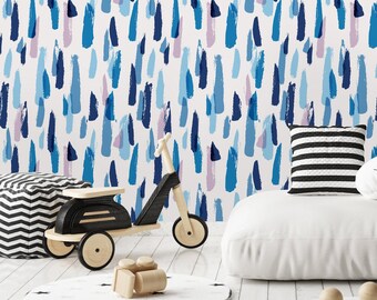 Blue Pebble Removable Wallpaper-peel and Stick Wallpaper-wall | Etsy