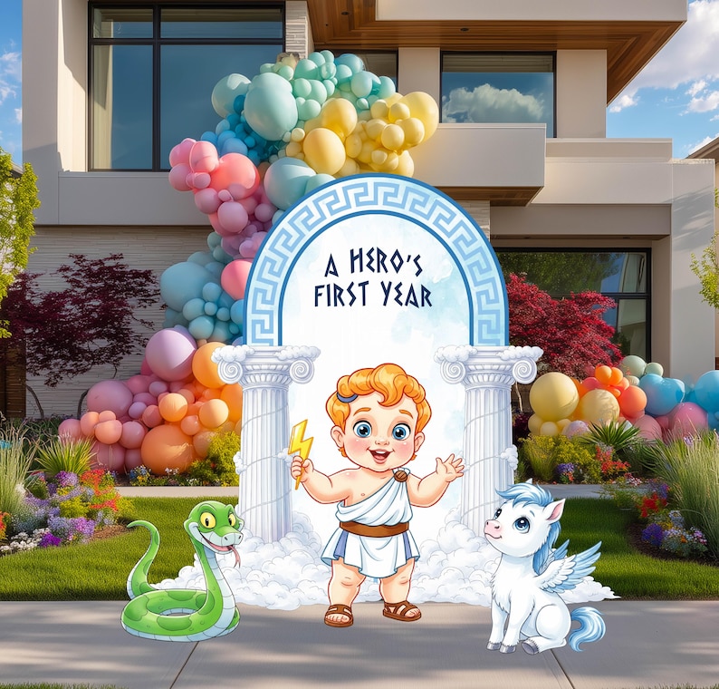 Baby Hercules Cutout, First Birthday Decor, Party Props, Baby Shower ...