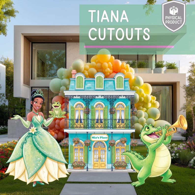 Tiana Princess Cutout, Princess Palace, Princess Party, Yard Sign ...