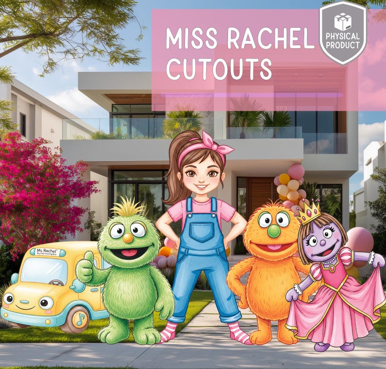 Miss Rachel and Friends Birthday Party Cutout, Back to School Decor ...