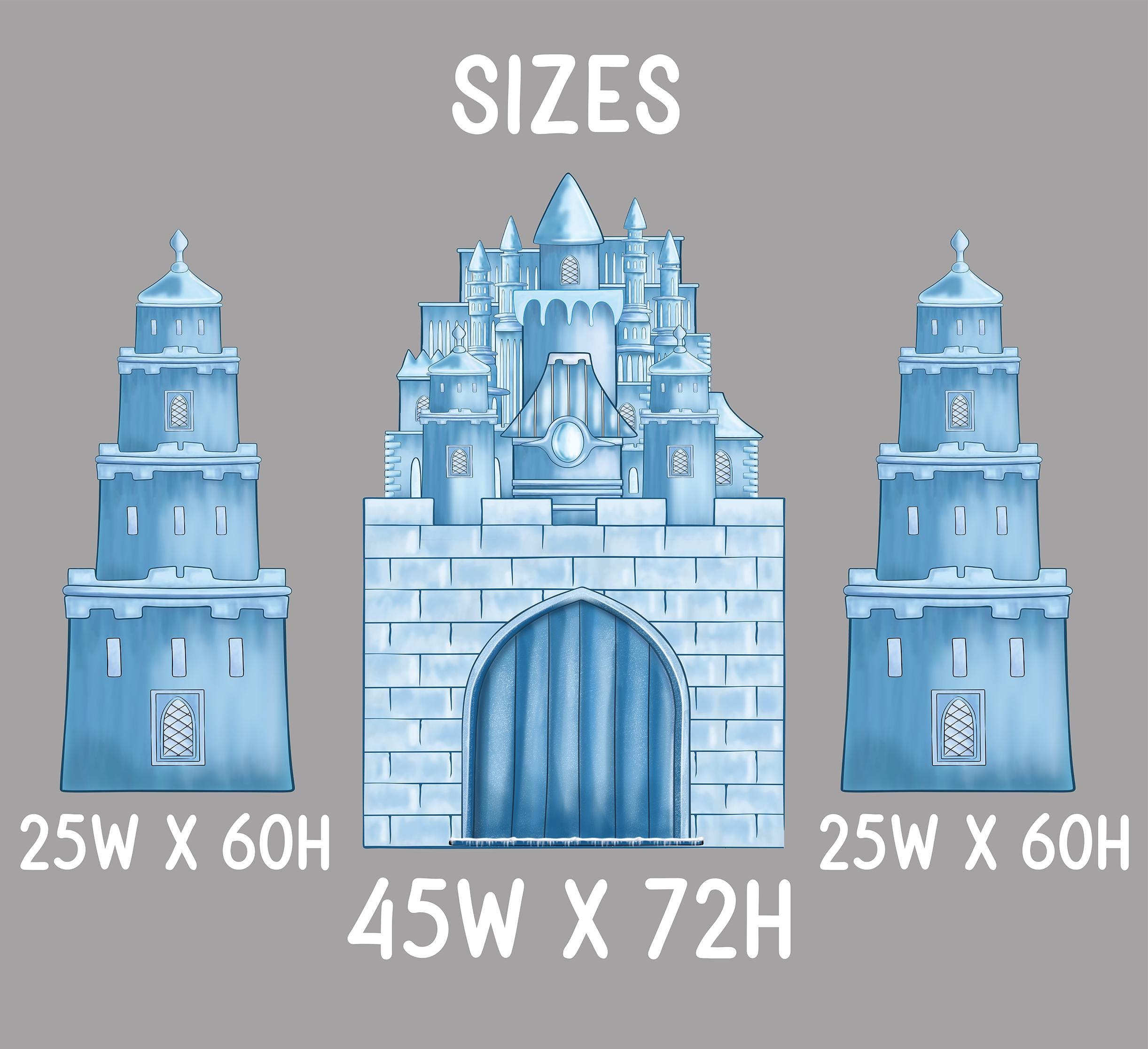 Frozen Cutouts, Elsa, Anna, Princess Party, Yard Sign, Blue Castle ...