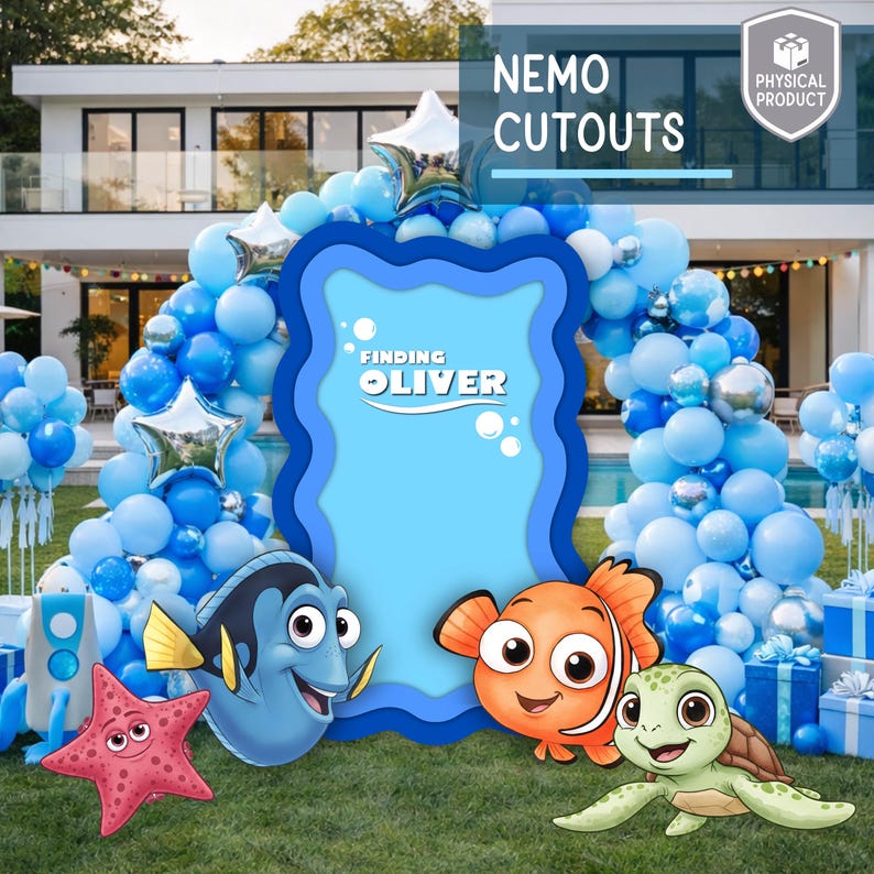 Finding Nemo Cutouts, Under the Sea First Birthday, Props, Disney Baby ...