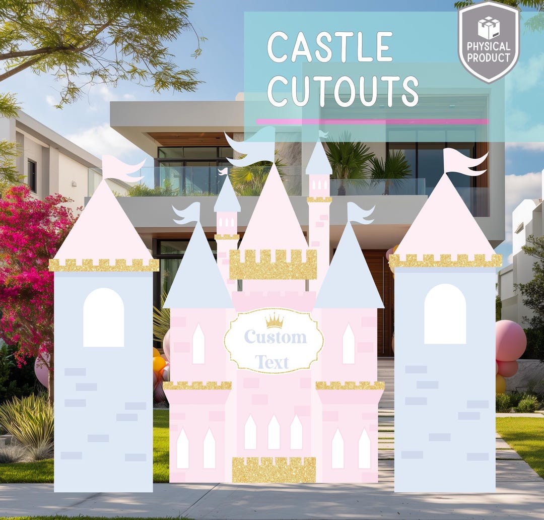 Large Princess Castle Cutouts, Disney Princess Party, Yard Sign, First ...