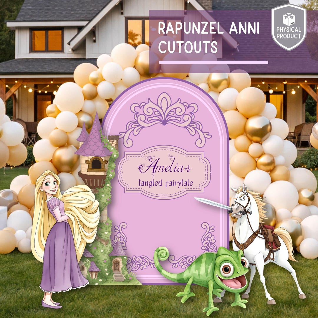 Recortes de la princesa Rapunzel, Torre, Castillo, Fiesta de princesas ...