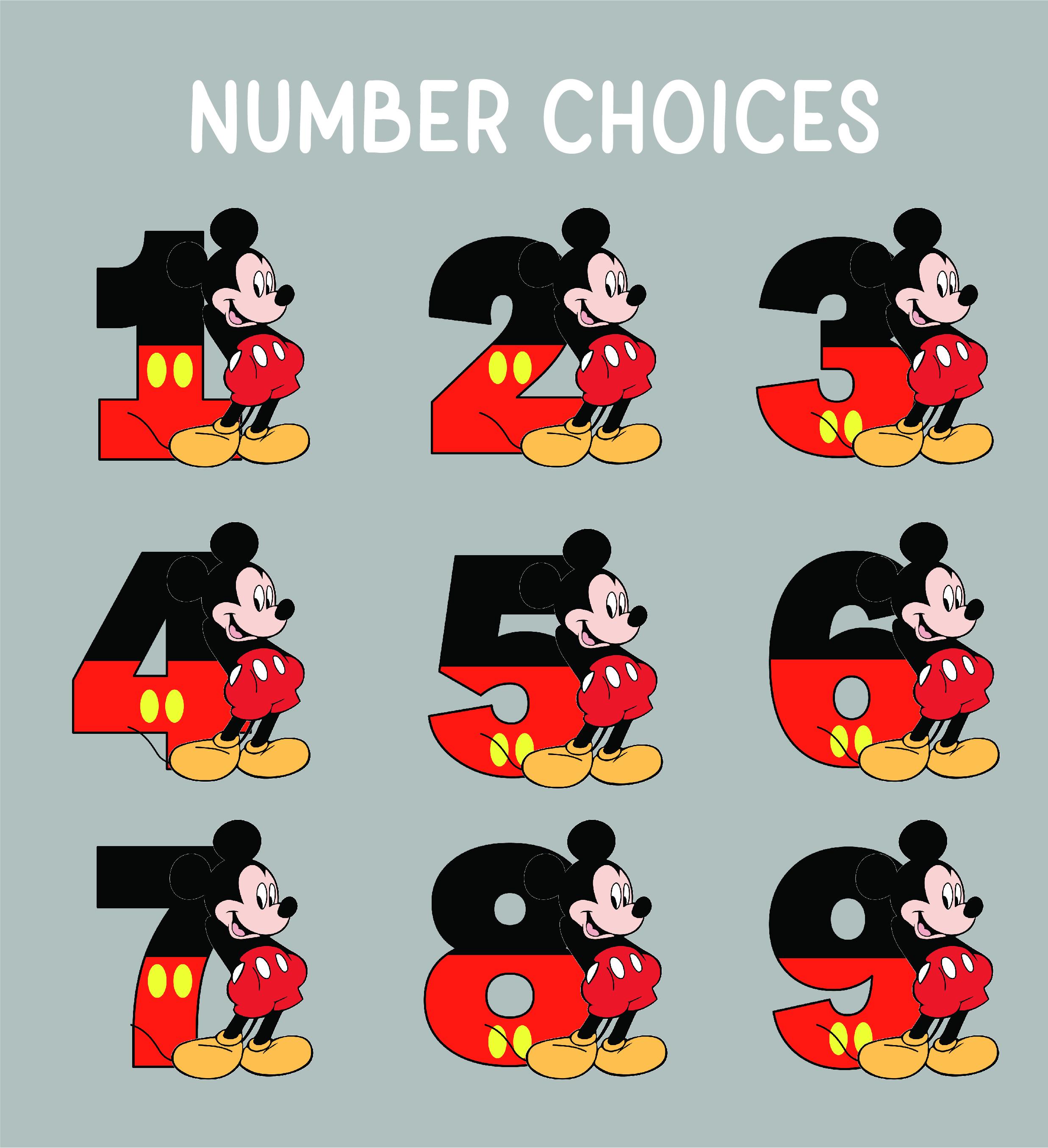Mickey Mouse Numbers Cutout, Baby Boy, Yard Sign, Classic Mickey Mouse ...