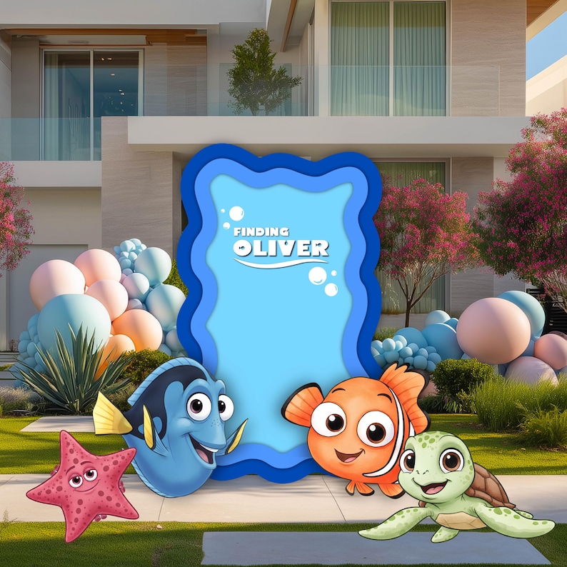 Finding Nemo Cutouts, Under the Sea First Birthday, Props, Disney Baby ...