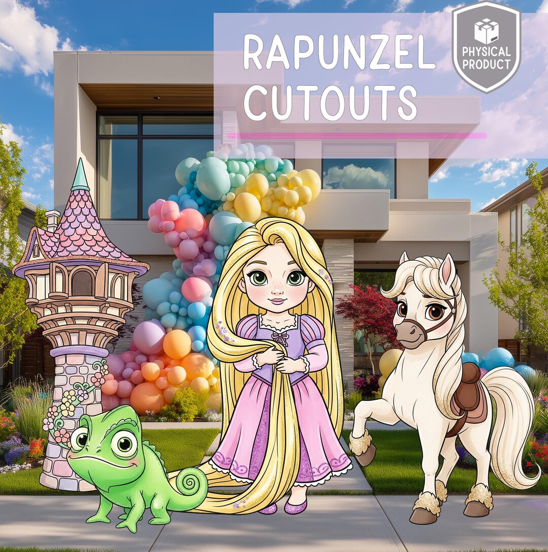 Rapunzel Princess Cutouts, Baby Rapunzel, Princess Tower, Castle ...