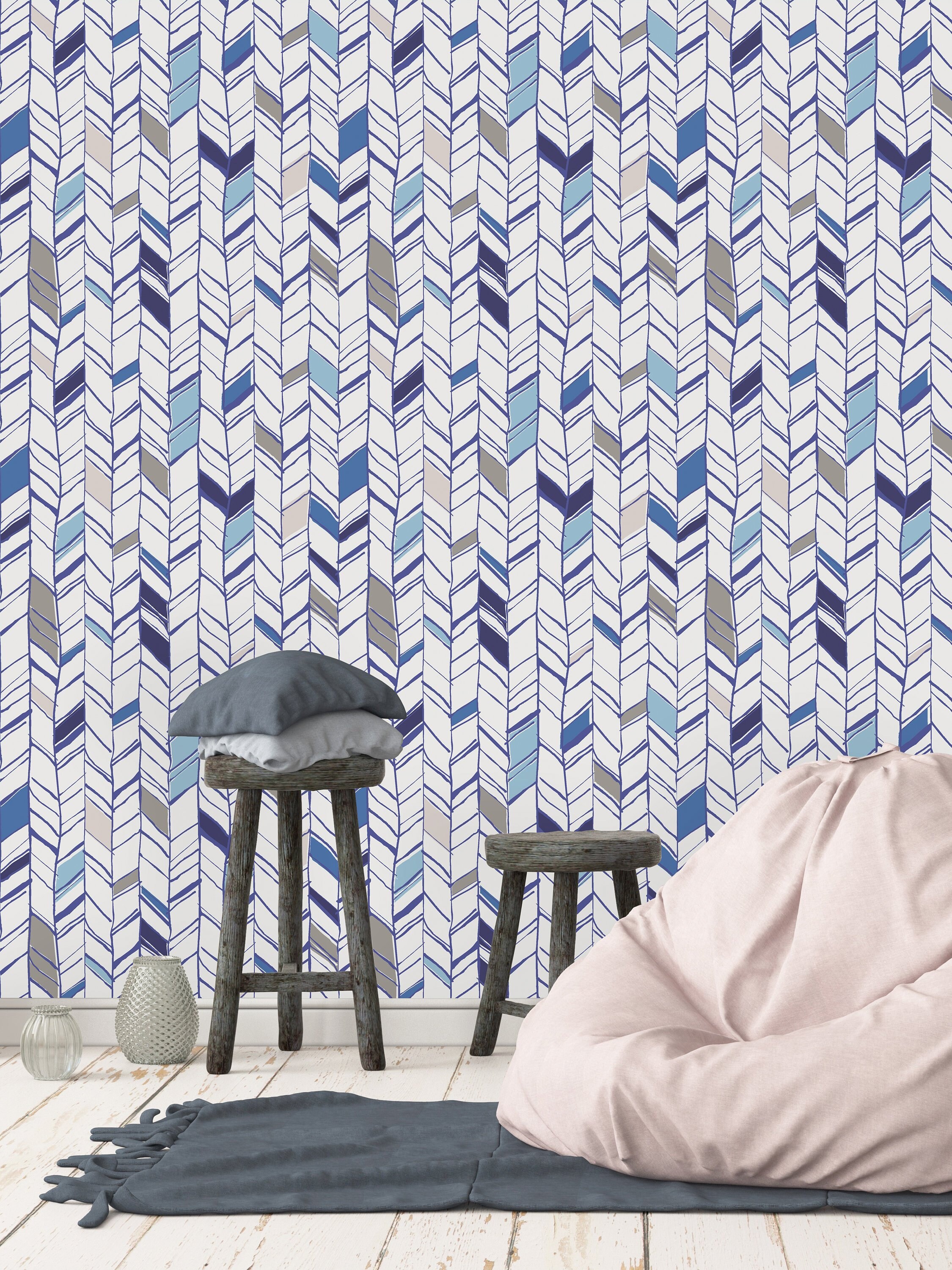 Purple Chevron Walls