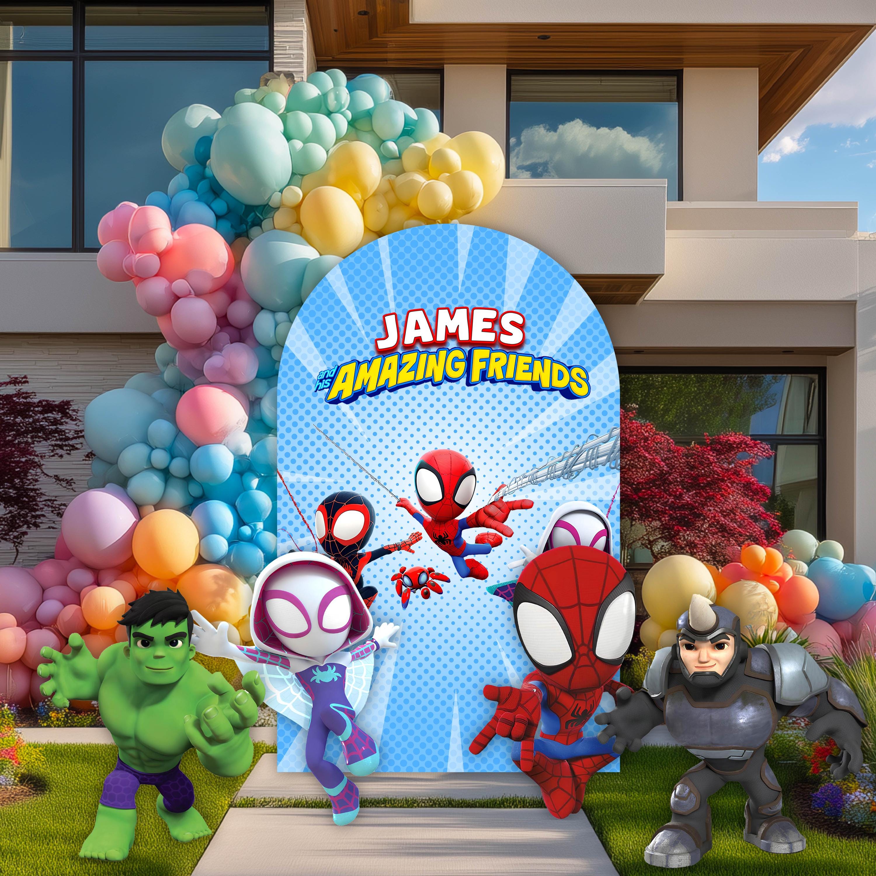 Spidey and His Amazing Friends Party Cutouts, Boys Birthday, Superhero ...