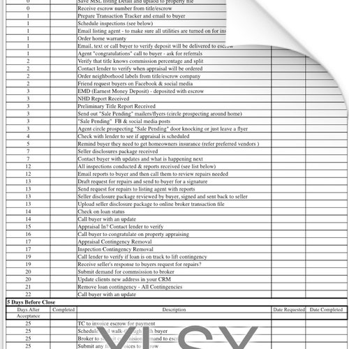Buyer's Agent Transaction Checklist Real Estate Buyer - Etsy