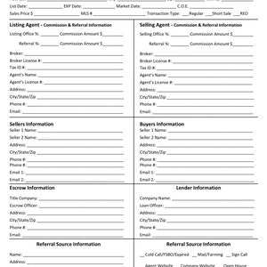 Escrow Information Sheet - Etsy