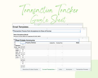 Real Estate Transaction Coordinator Checklist Printable 1 - Etsy