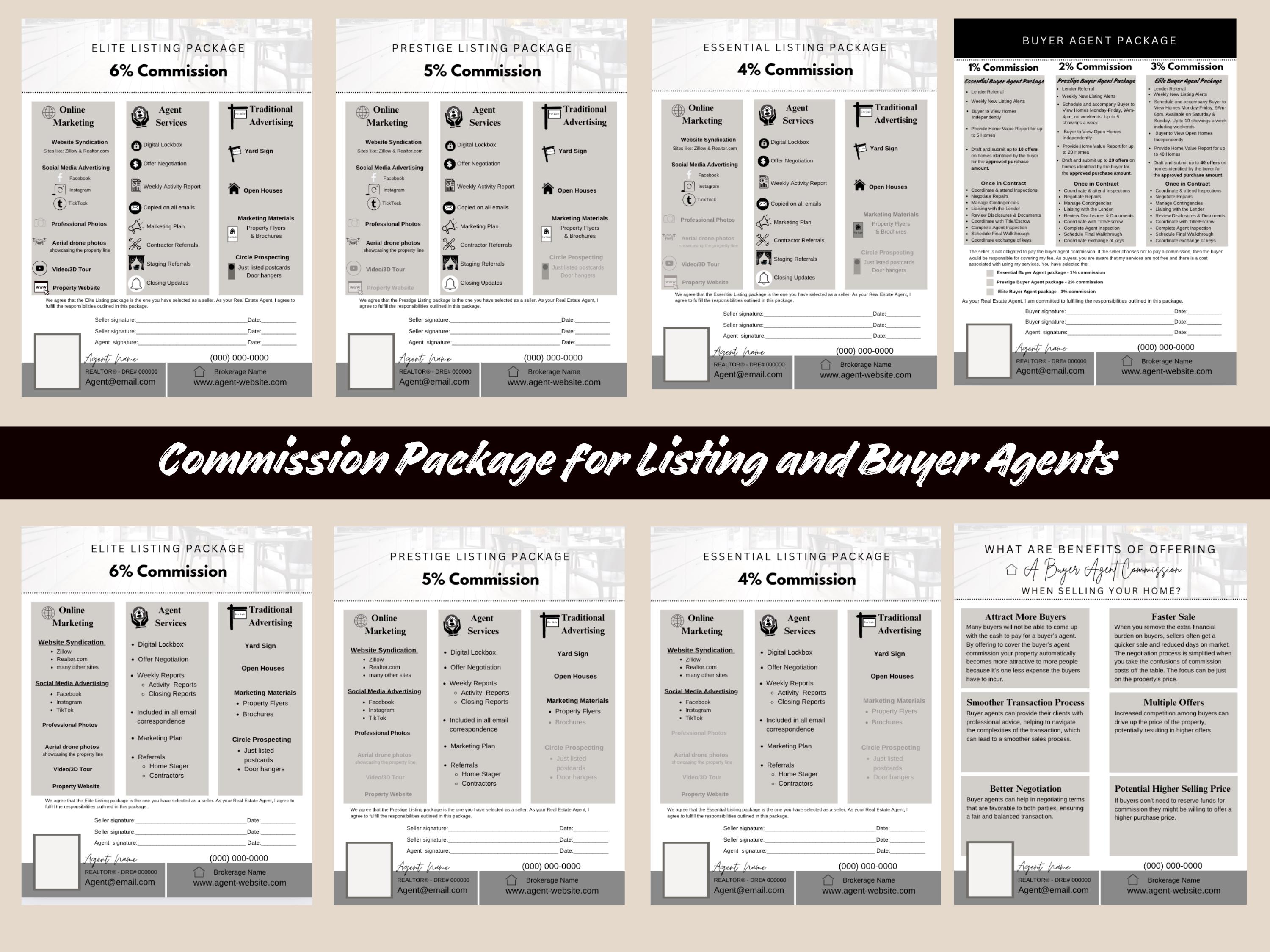 Real Estate Commission: Buyer and Listing Agent Services - Etsy