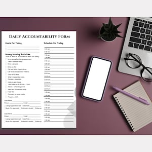 Daily Accountability Form - Etsy