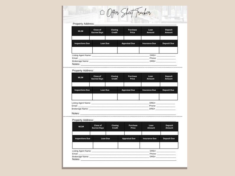 Buyer & Seller Sheets | Client Info | Client In-take Sheet | Real ...