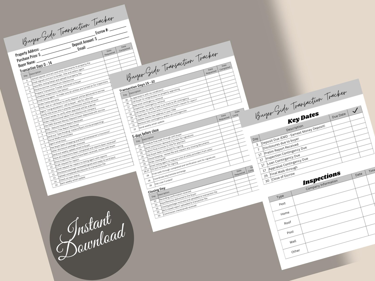 Buyer-side Transaction Tracker| Client Info | Timeline | Real Estate ...