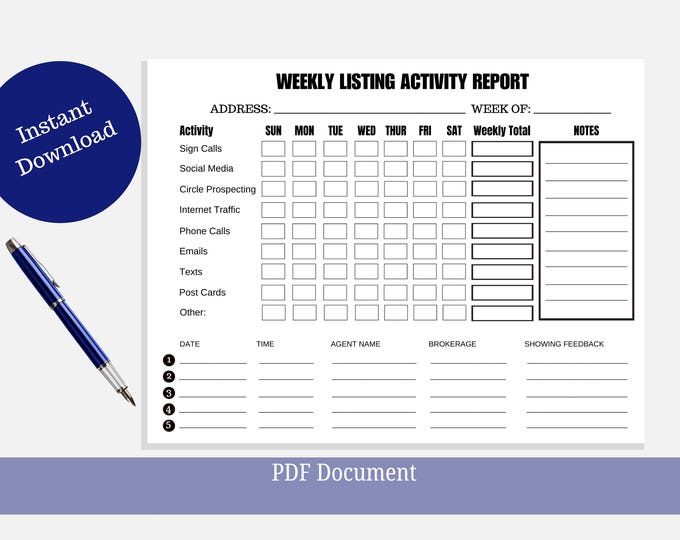 Daily Accountability Form - Etsy Canada