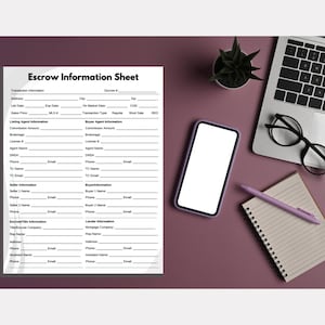 Escrow Information Sheet - Etsy
