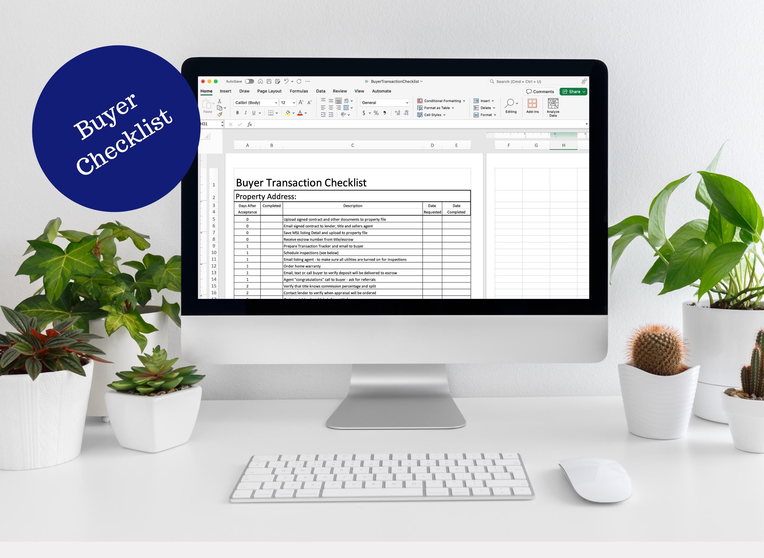 Excel Sheet Buyer Side Transaction Checklist - Etsy
