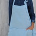 Blue Linen Apron - Stonewashed Linen Apron - Pure and Handmade Apron ...