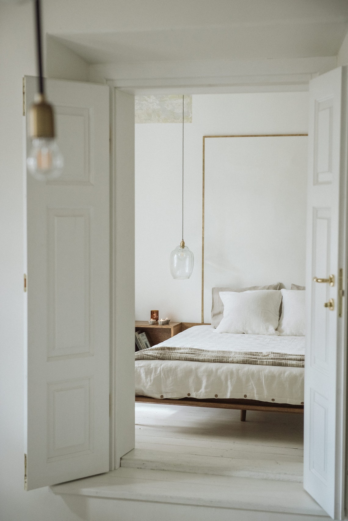 Off White Linen Bedding Set. Linen Duvet Cover and 2 Pillow - Etsy