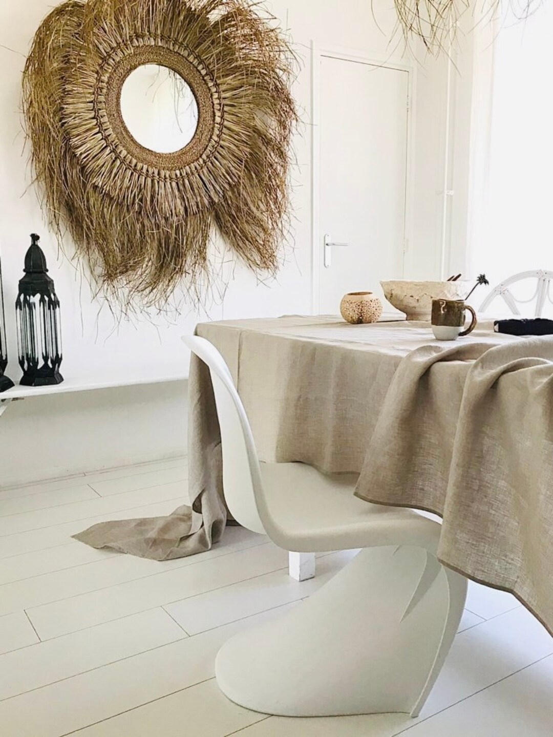 Linen Tablecloth in Various Colors. Washed Soft Linen Table Cloth ...