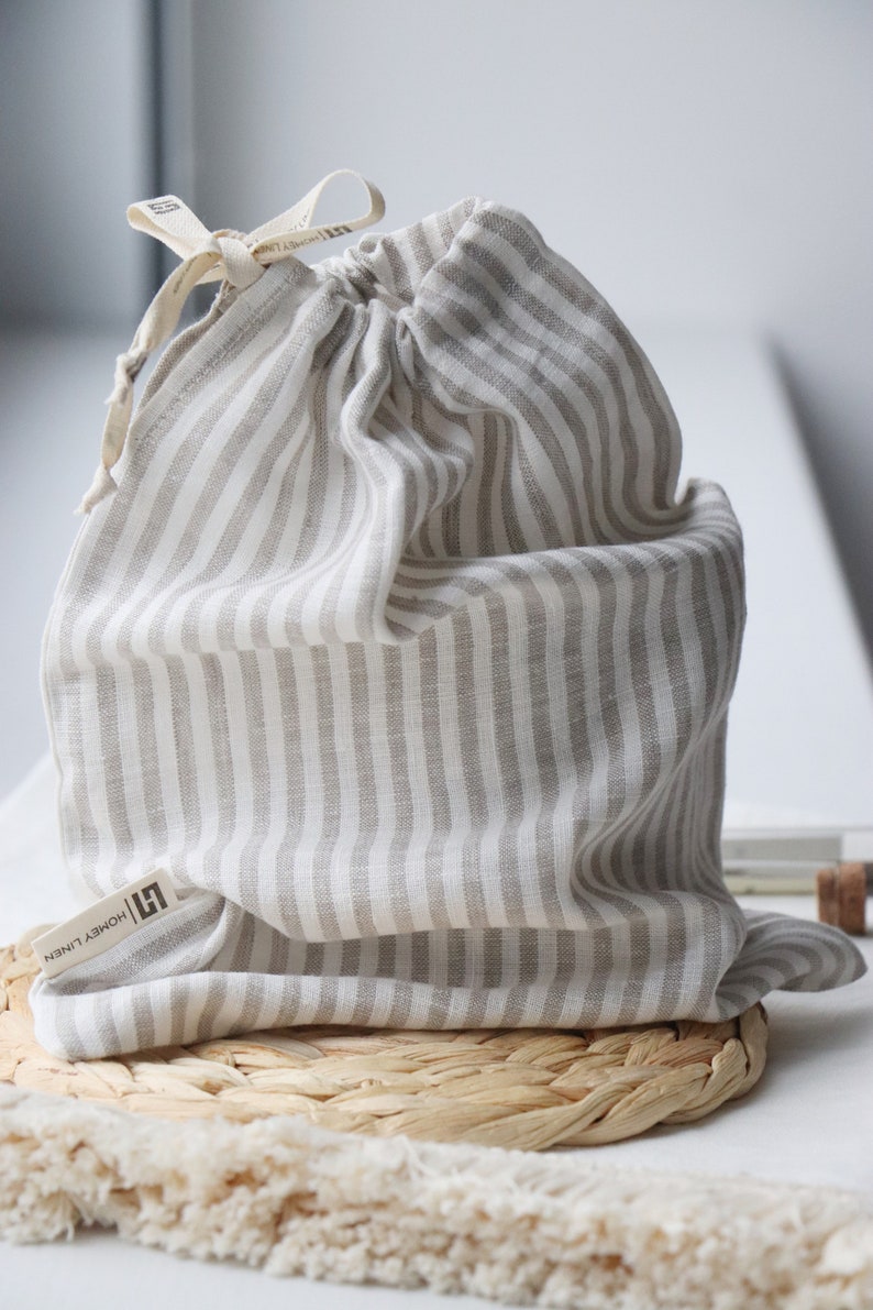 Reusable linen bags Zero waste linen bread bag Bags for | Etsy