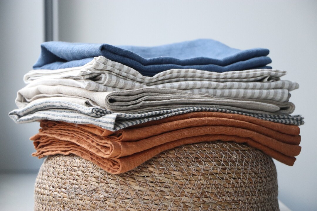 Linen Napkins - Stone Washed Linen Napkins - Linen Napkins SET ...