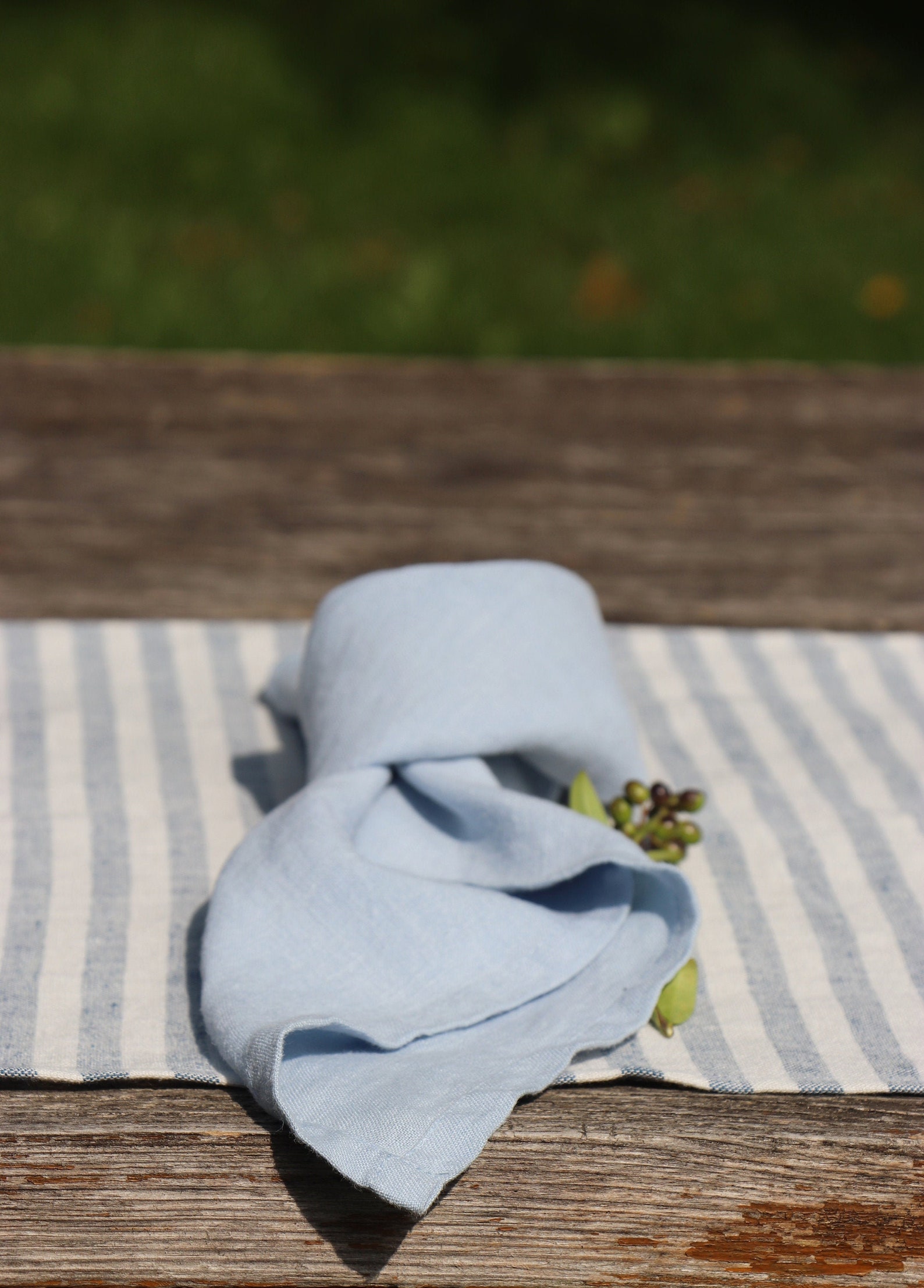 Linen Napkins Stone Washed Linen Napkins in Light Blue Color - Etsy
