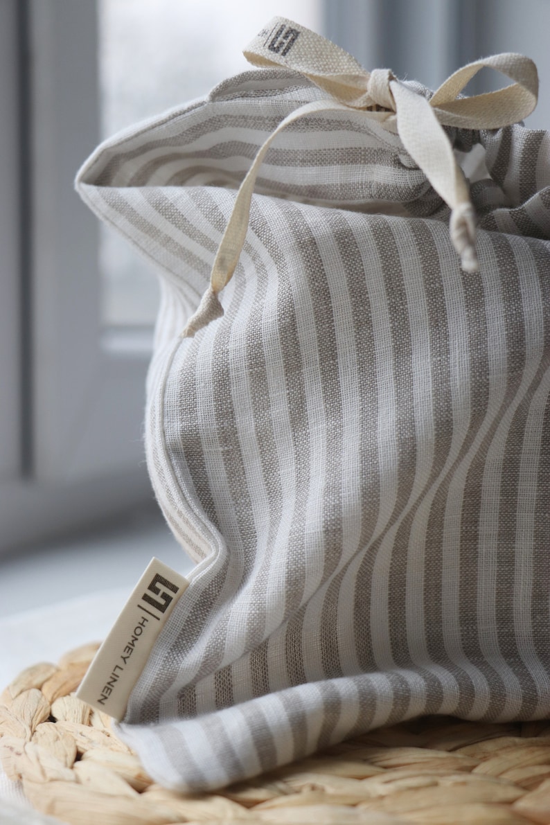 Pure Linen Bags Reusable Linen Bags Zero Waste Linen Bread - Etsy