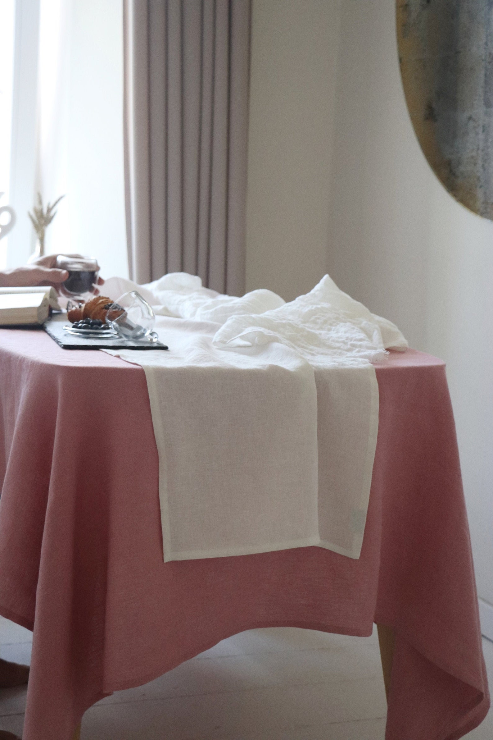 Linen Tablecloth. Round Square Rectangular Table Linens. - Etsy