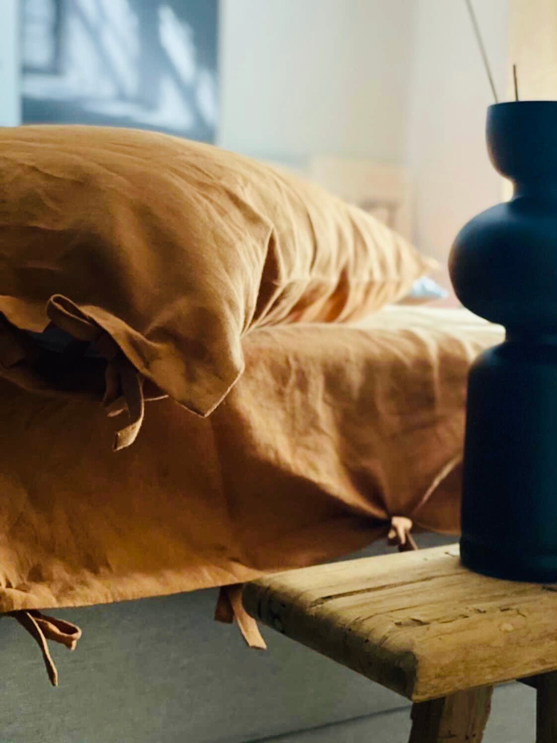 Linen Bedding Set in Various Colors. 1 Linen Duvet Cover With - Etsy