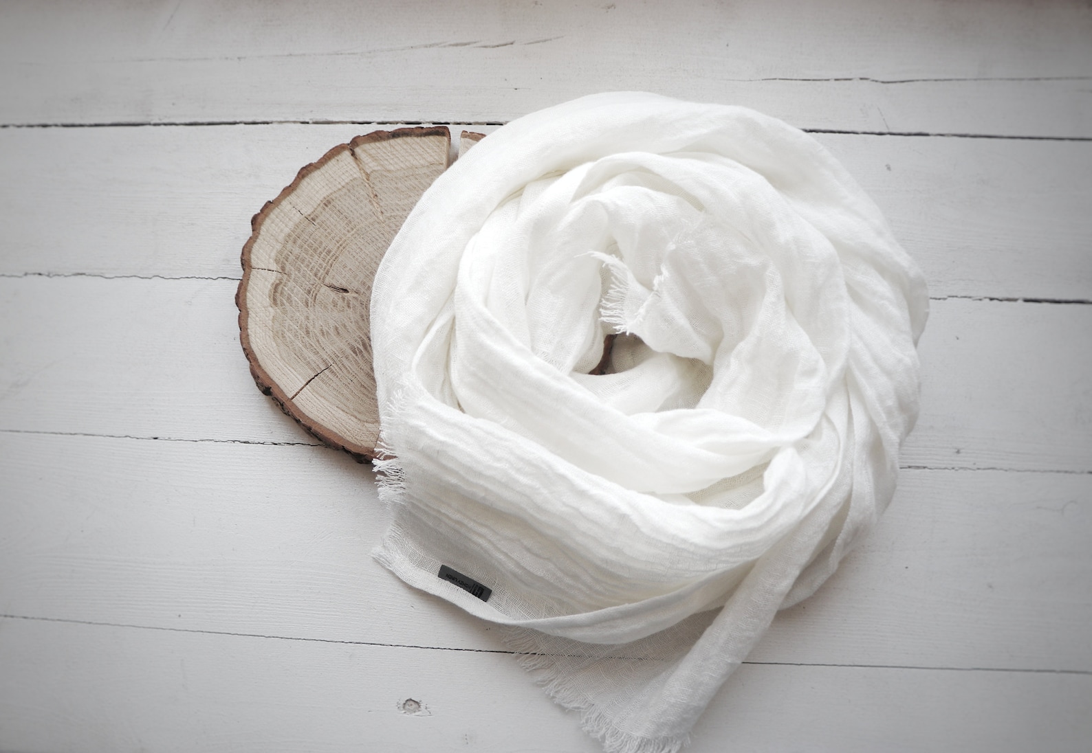 Handmade Soft Linen Scarf - Unisex European Style - Gauze Linen Scarves ...