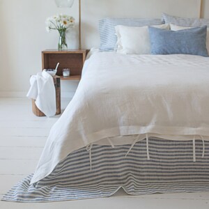 Linen Bedding Set in Various Colors. 1 Linen Duvet Cover With Ties and ...