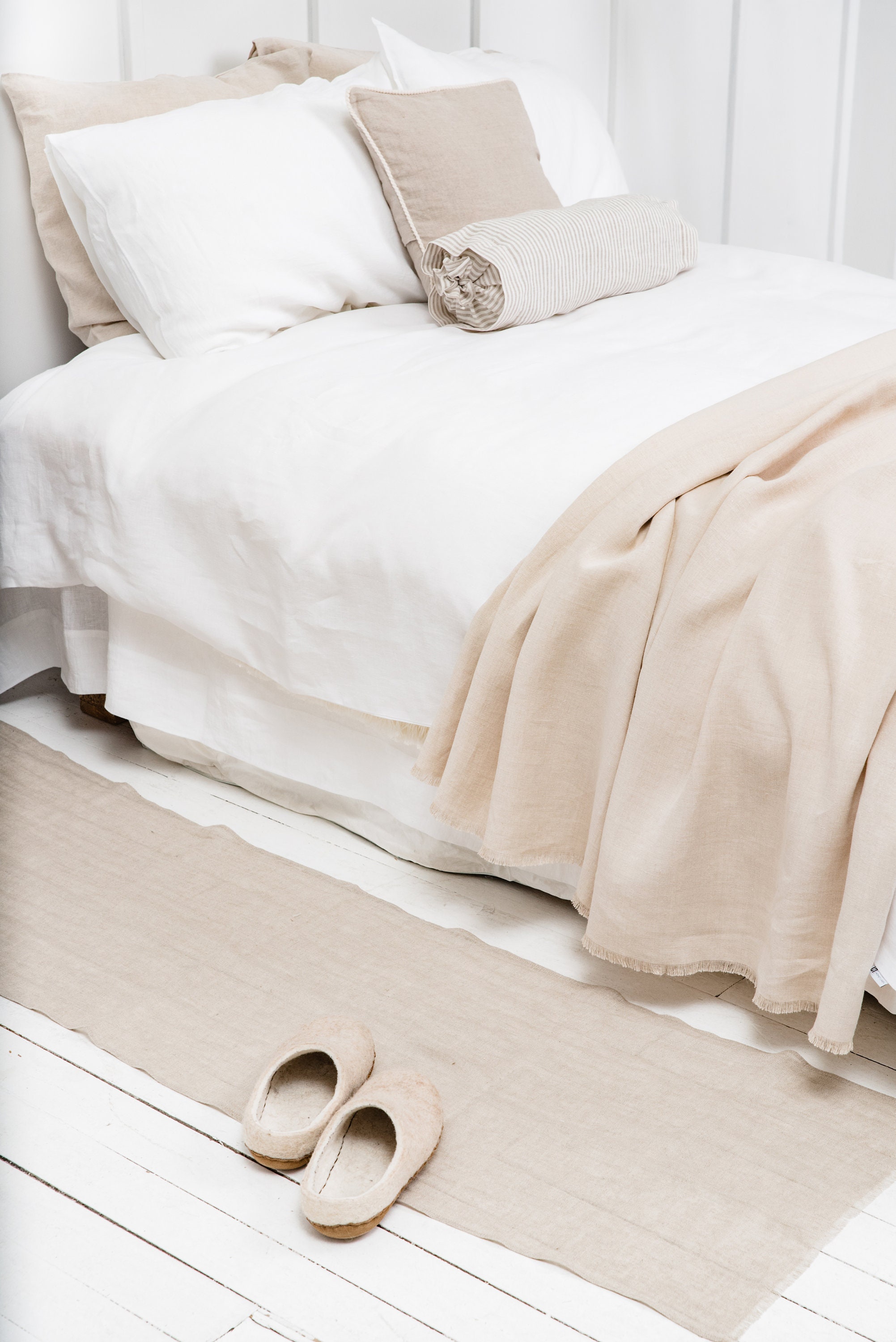 White Linen Duvet Cover. Full Queen King Size Linen Bedding. | Etsy