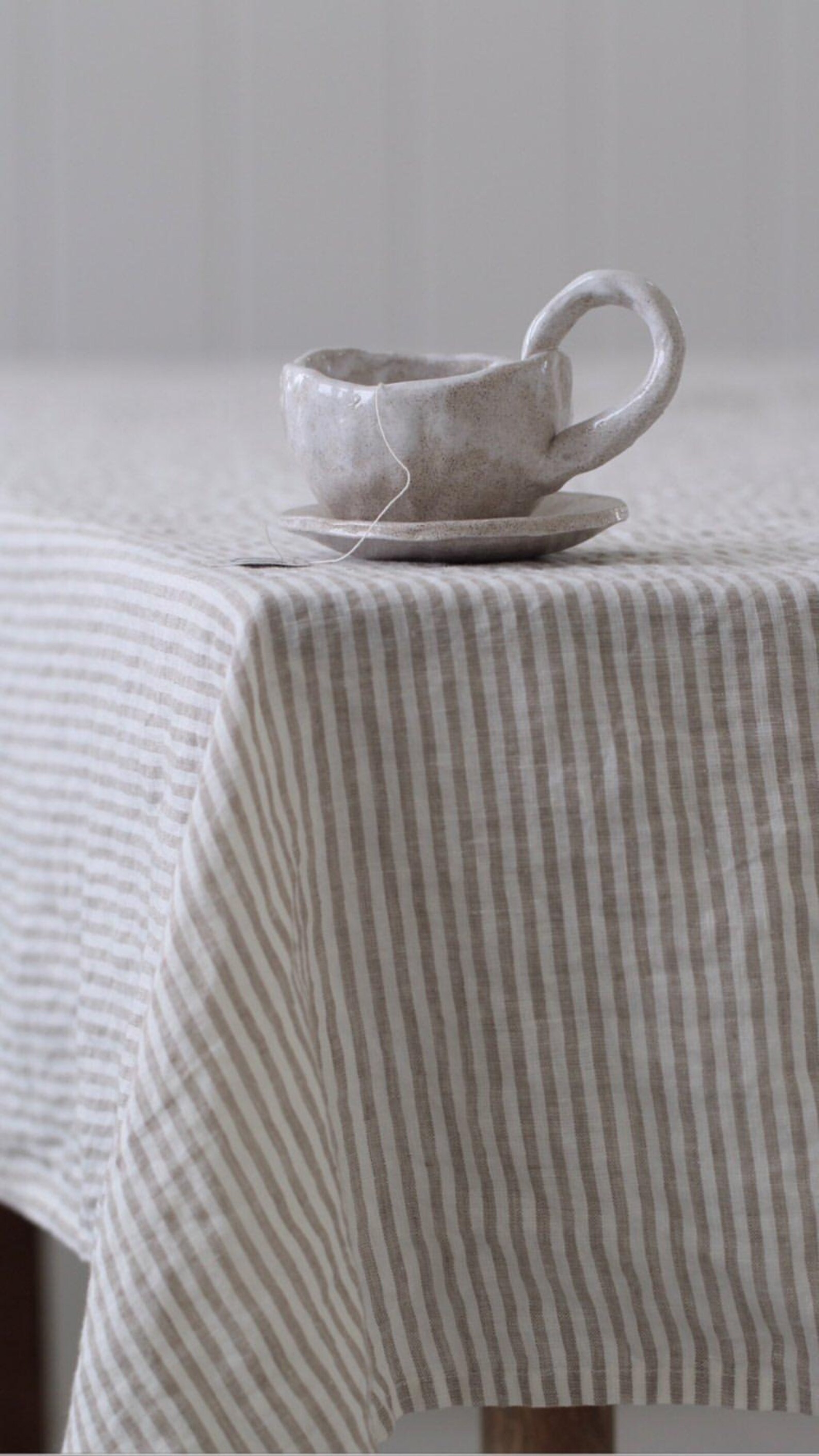 Washed Linen Tablecloth. Striped Linen Tablecloth. Table - Etsy UK