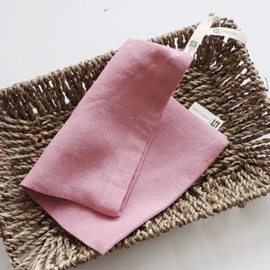 Linen Bread Bag. Pink Zero Waste Reusable Produce Bags. Linen Bag for ...