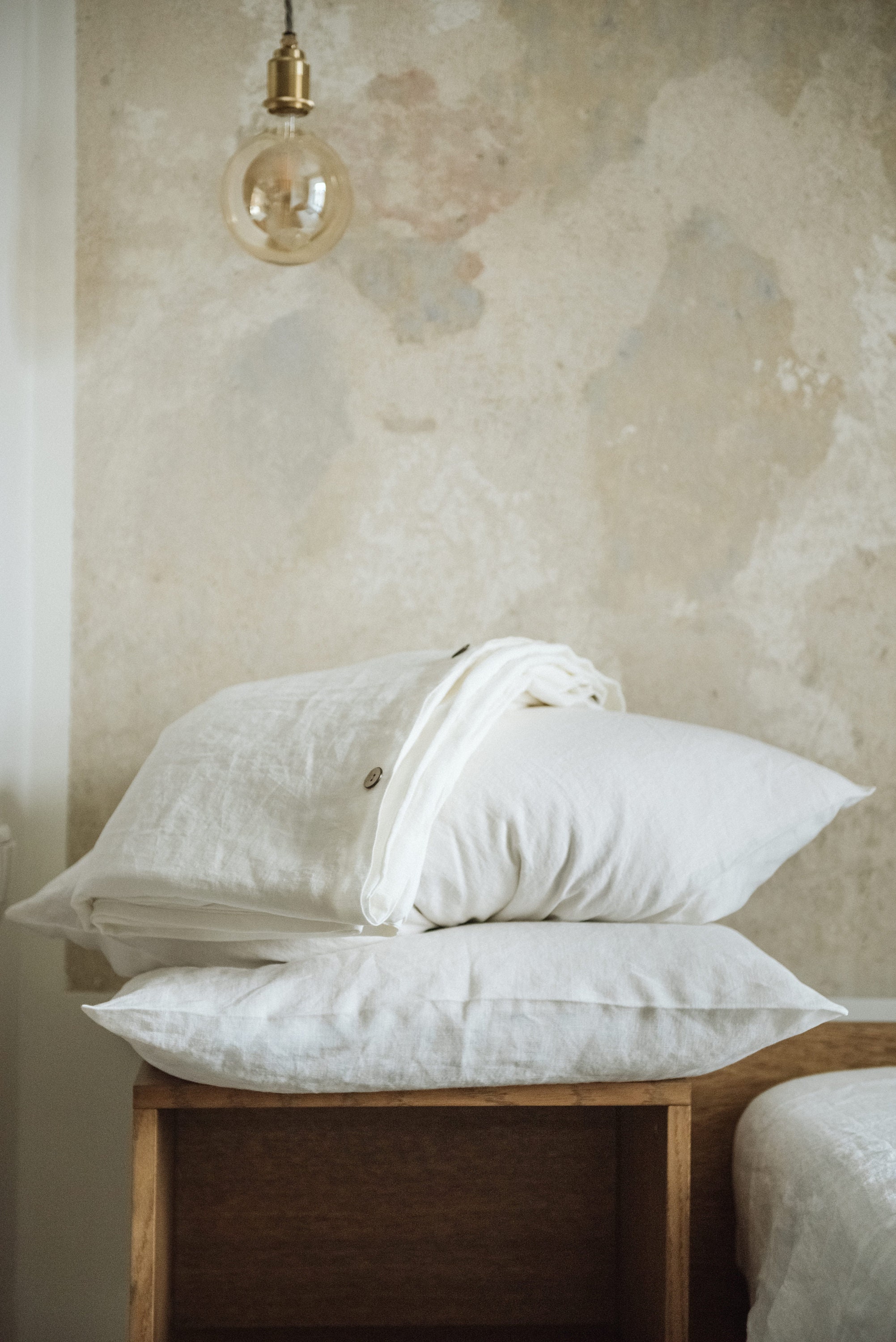 Off white Linen bedding set. Linen duvet cover and 2 pillow | Etsy