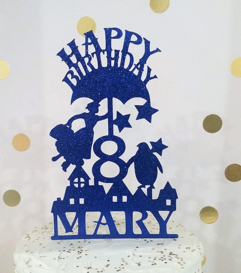 Mary Poppins Cake Topper Mary Poppins Birthday Party Mary | Etsy