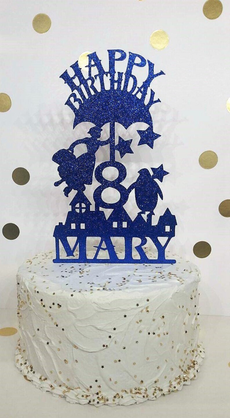 Mary Poppins Cake Topper Mary Poppins Birthday Party Mary | Etsy