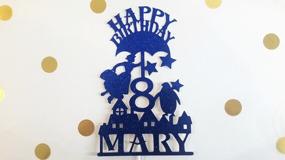 Mary Poppins Cake Topper Mary Poppins Birthday Party Mary | Etsy