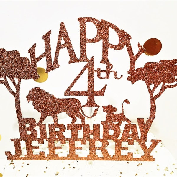 Lion and Cub Cake Topper - Etsy