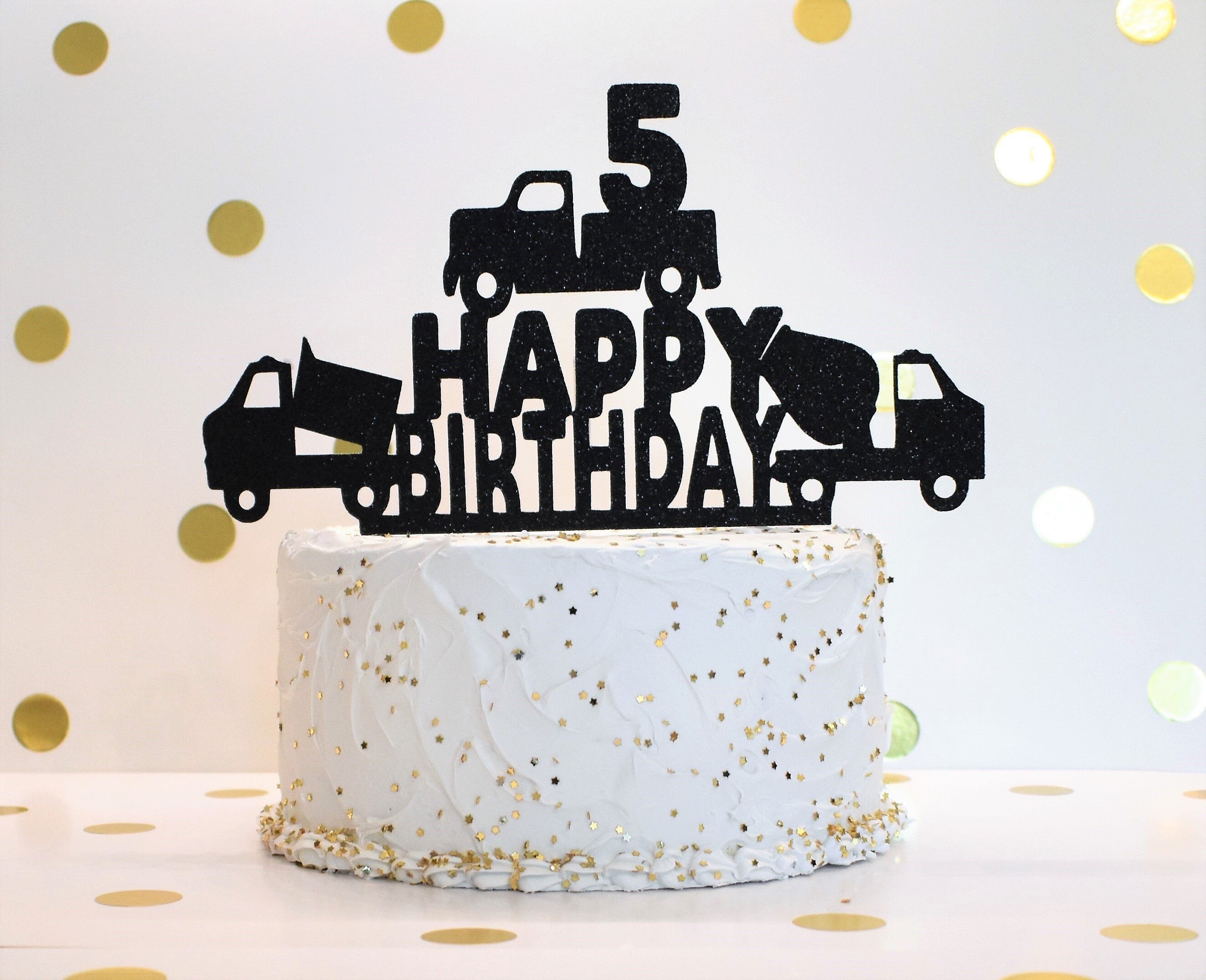 Construction Truck Cake Topper Truck Cake Topper | Etsy