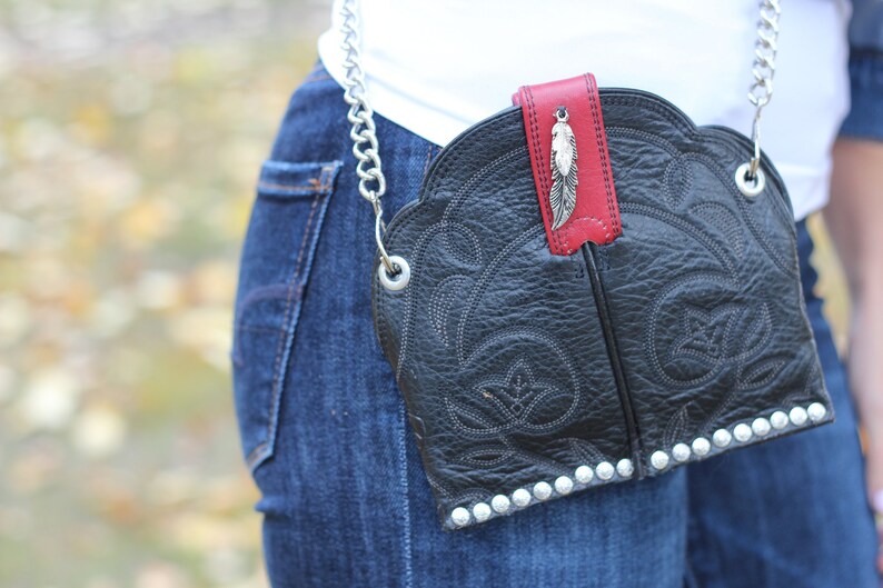 Cowboy Boot Purse Black - Etsy